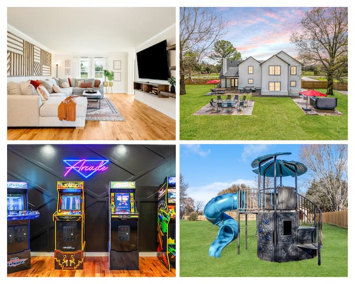 Sleeps 22—pickleball~hot Tub~pool Table~games - Broken Arrow, OK