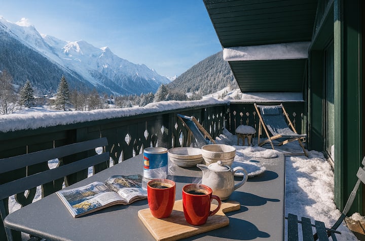Bel Appartement Avec Vue Superbe Sur Le Mont Blanc - Chamonix-Mont-Blanc
