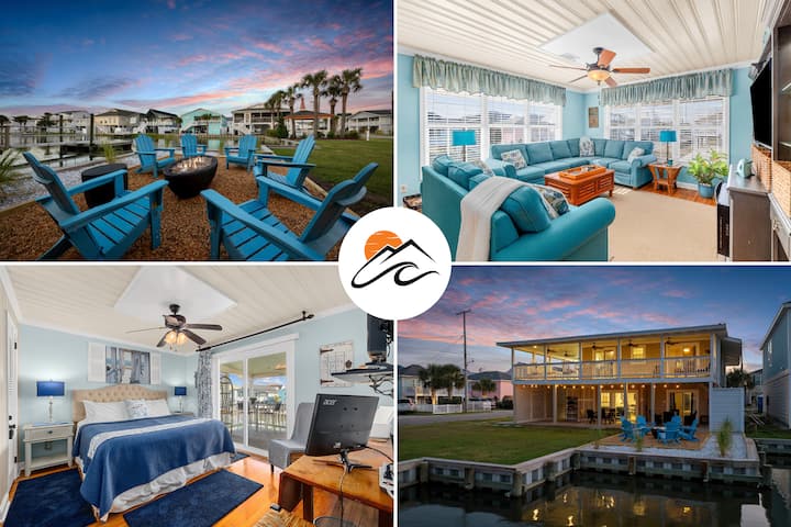 6br Channel Home W/ Waterfront Fire Pit - Sunset Beach, NC