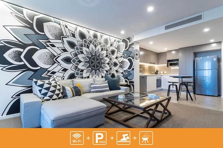 East Brisbane 1bed Unit With Rooftop Pool +Parking - 