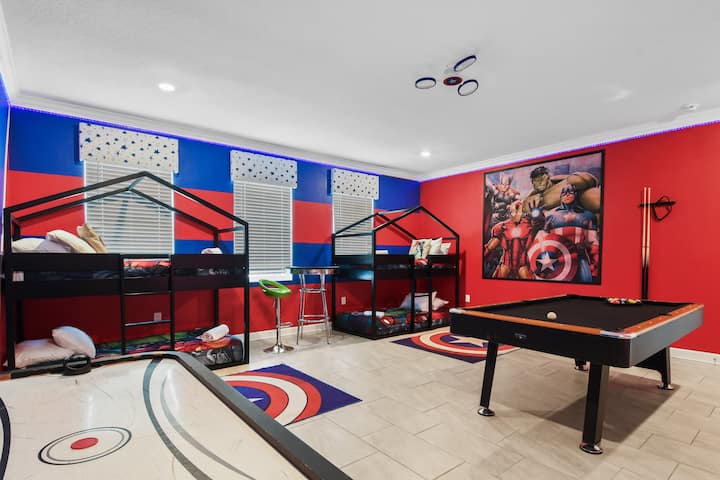 Family Home W/ Pool, Game Room & Themed Rooms! - Kissimmee, FL