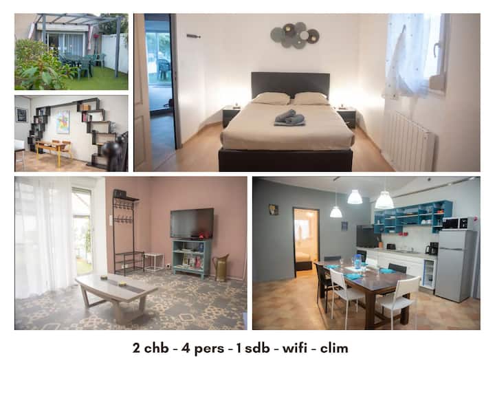 La Menuiserie- 2 Chb-clim-wifi-cour Privée - Châteauroux