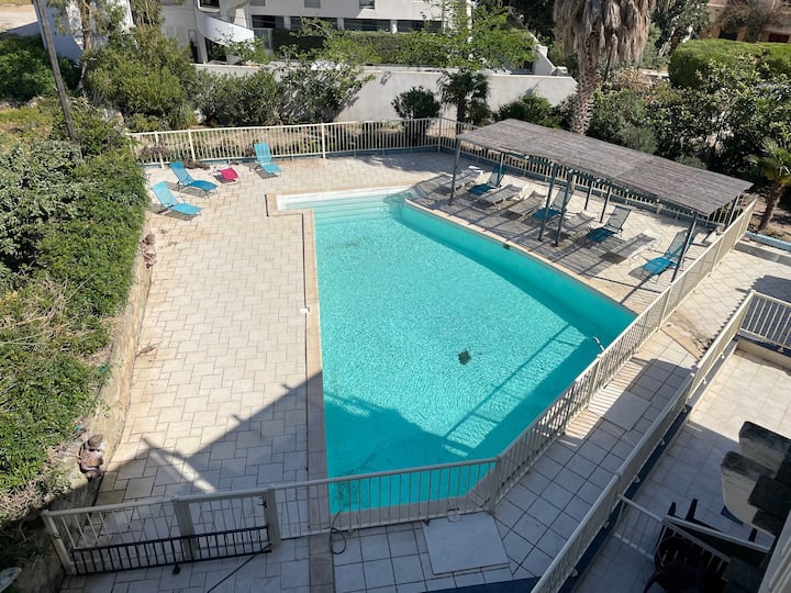 L'isula - Appt Pour 5 Climatisé Avec Piscine - Plage de l'Ile Rousse