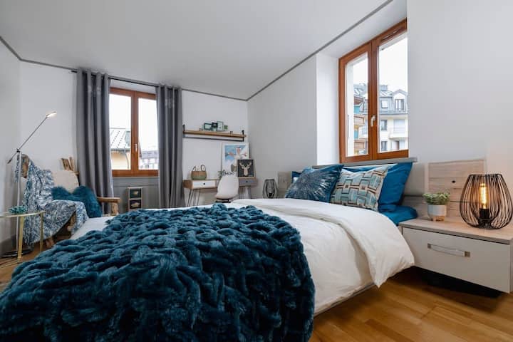 Central Chamonix - Quiet & Parking 6 Px Apartment - Chamonix-Mont-Blanc