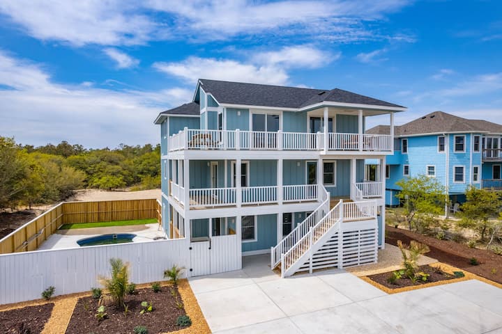 Newly Built Luxury Home Near Beach With Pool, Spa! - Corolla, NC