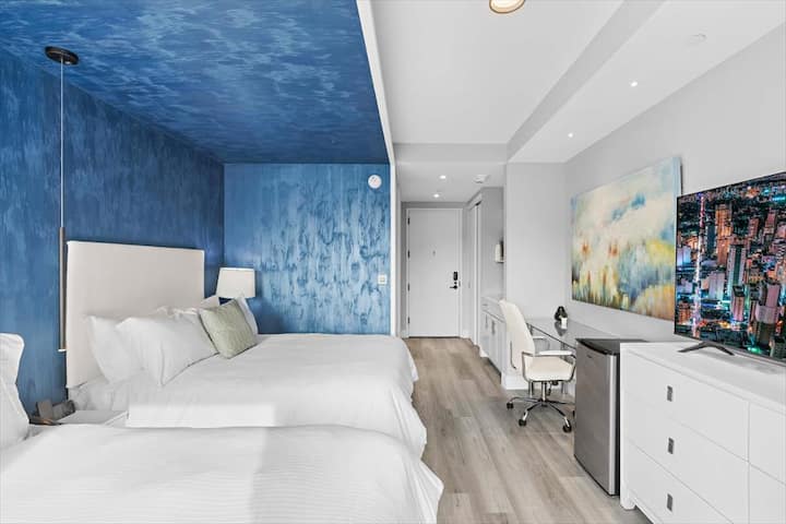 Mott Haven Studio 2 Full Beds  | Fitness Center - Jackson Heights - Queens NY