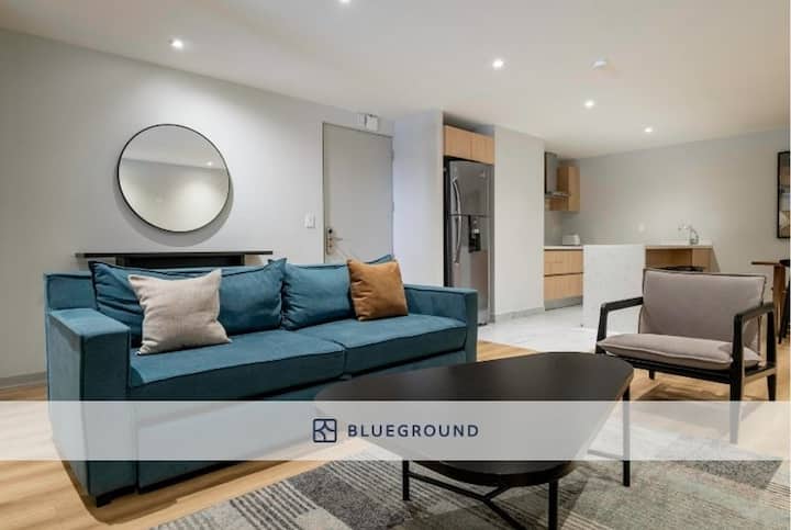 Blueground | Roma Sur 1 Recamara & Ac #162 - Ciudad de México