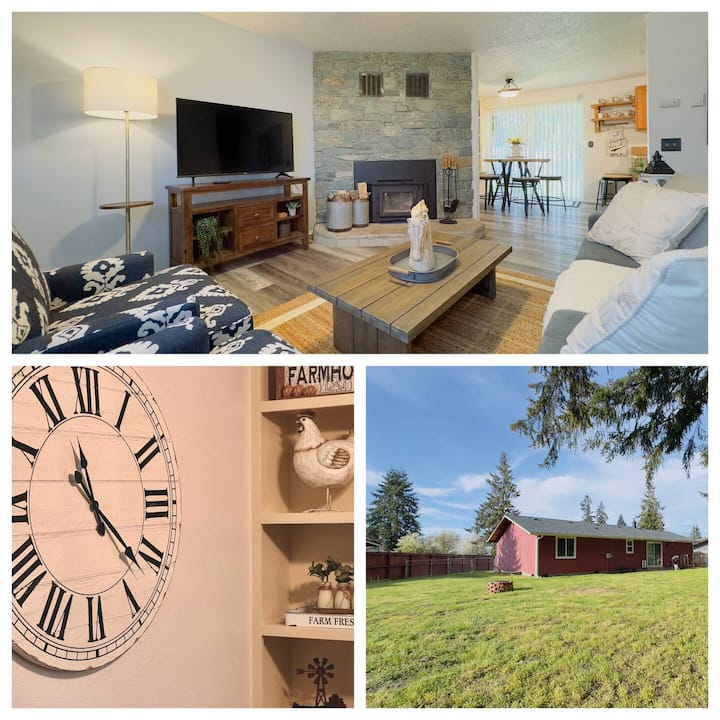 Red Robin Farmhouse - Pet Friendly - Fenced Yard - Lucky Eagle Casino & Hotel