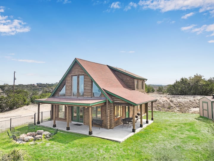 Lighthouse Hill Ranch - Log Home - Situated On - Johnson City, TX
