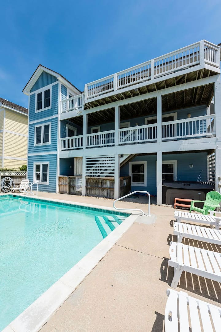 Ocean Views | Heated Pool | Hot Tub | Theater Room - Nags Head, NC