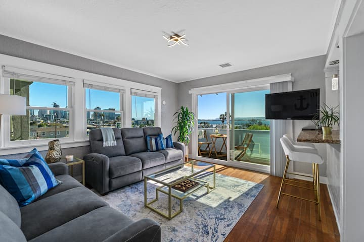 Bankers Hill Bliss - Private Parking, Ac, Views - San Diego Airport (SAN)