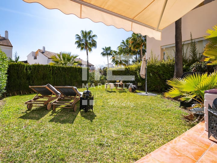 Chic Garden Flat 5min From Beach - Marbella