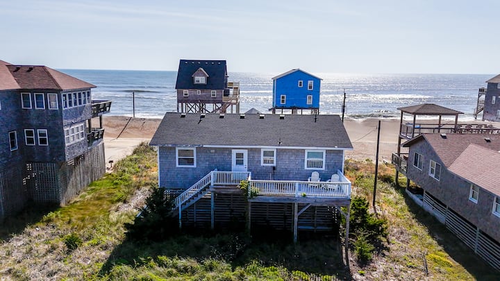 4 Br Semi Ocean-front, Ocean/beach/sunrise - Rodanthe, NC