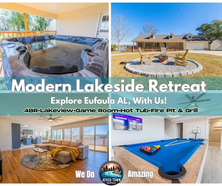 4br•lakeview•game Room•hot Tub•fire Pit & Grill - Eufaula, AL