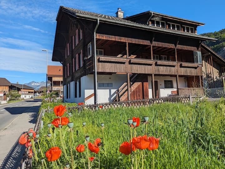 Chalet Apartment · Balcony & Ski Bus Access - Meiringen