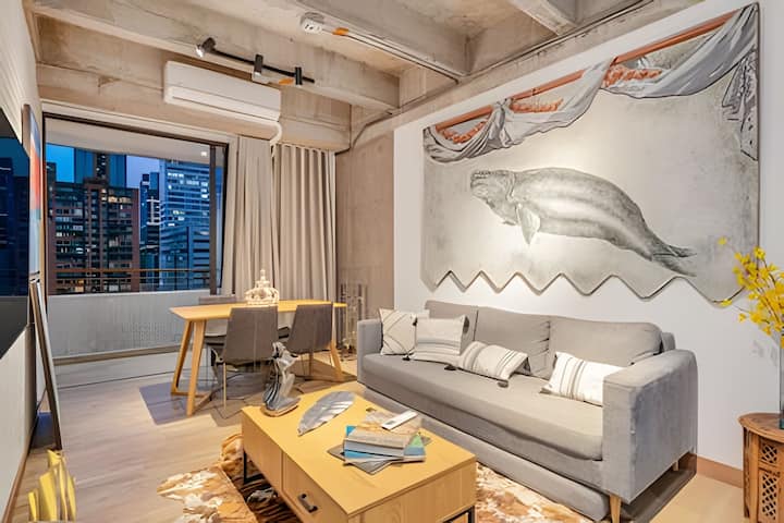 Distrito Vera 1023 - Elegante, Acogedor Apt/balcón - Medellín