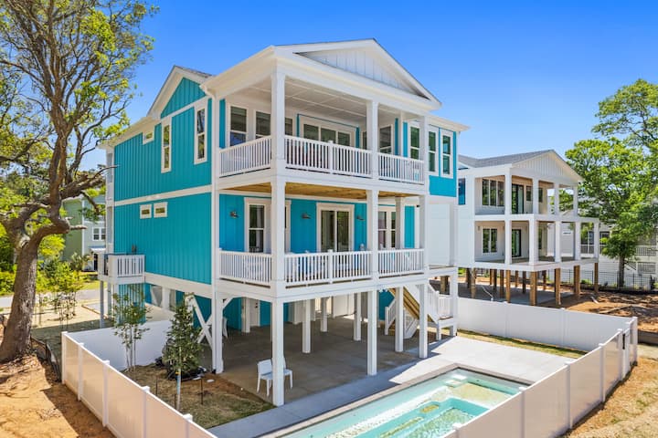 New! Ocean Breeze, Oak Island, Heated Pool, Beach - 紹斯波特