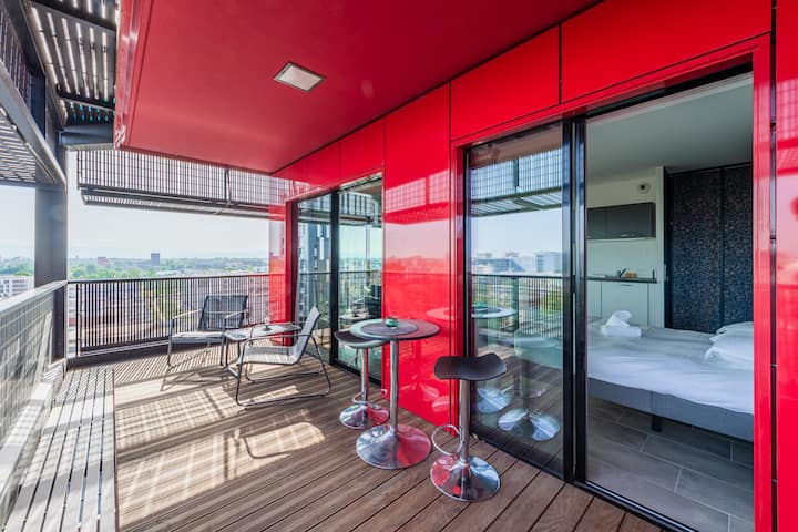 Red Sky - Studio Presqu'île Malraux Avec Terrasse - Strasburgo