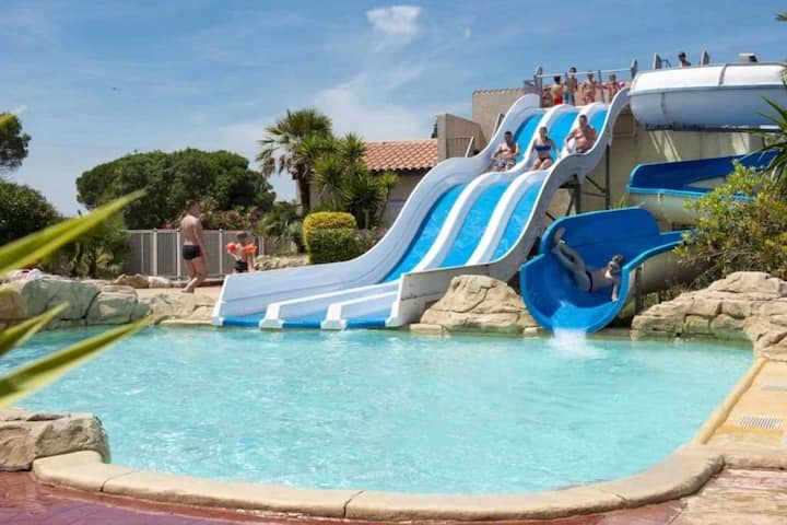 Zecamping 4* Chalet 38m² Parc Aquatique - Sauvian