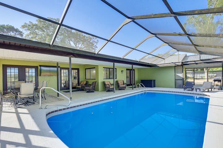 Spring Hill Home W/ Pool, Bbq Grill & Outdoor Tv! - Spring Hill, FL