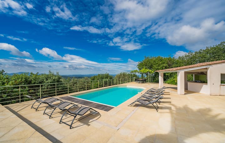 House With Pool Panoramic View - Peymeinade
