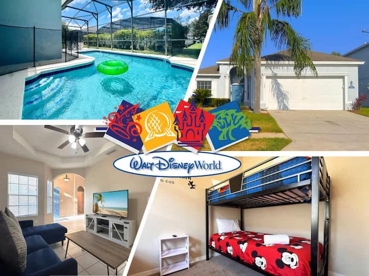 Disney Hideaway Villa Sleeps 9, 4bd Home With Pool - Davenport, FL