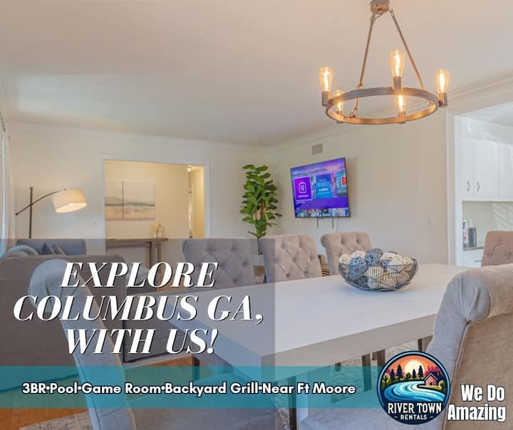 3br•pool•pool Table•game Room•grill•near Ft Moore - Columbus, GA