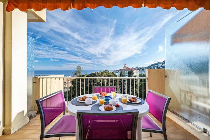 Le Fontana Rosa - Vue Mer - Parking Inclus - Plage Hawaii - Menton