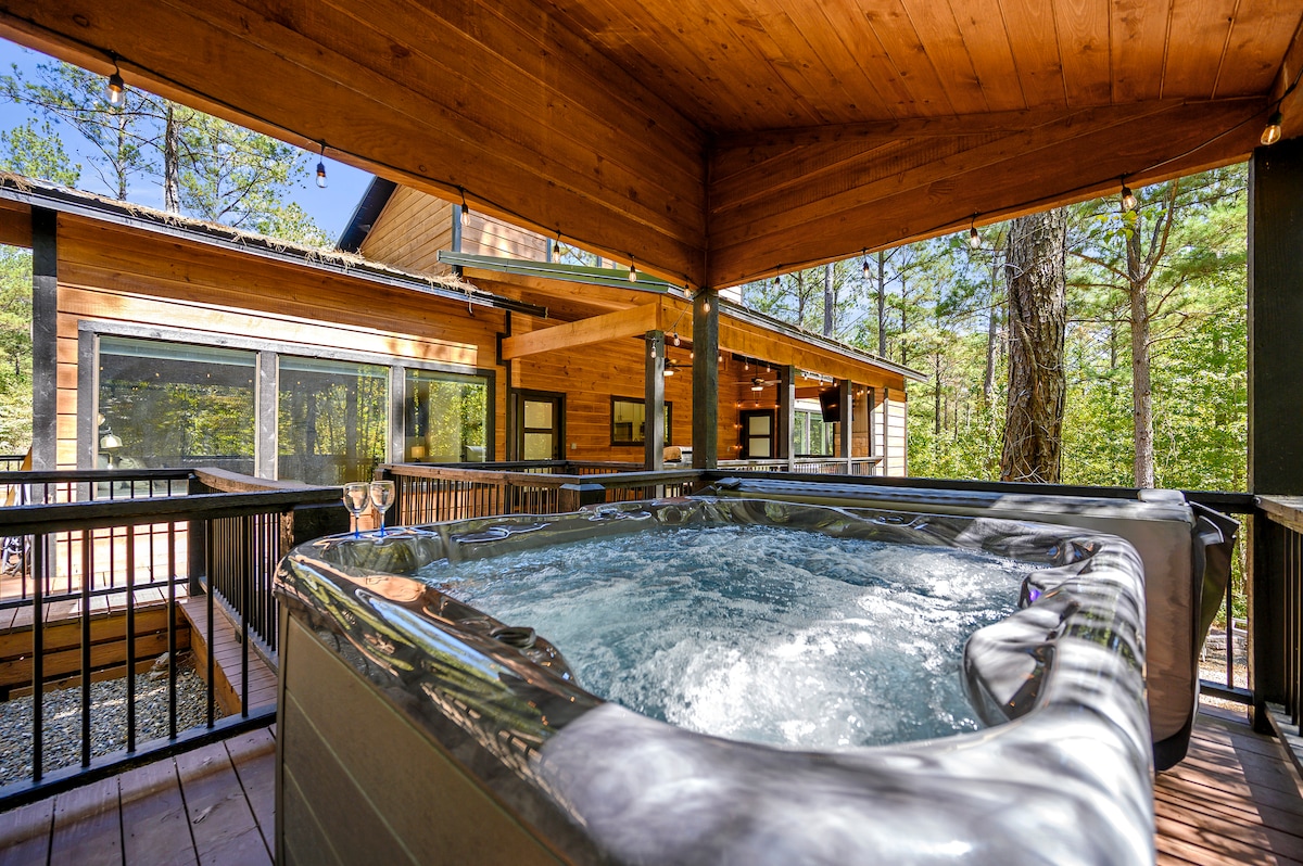 3BR|6 beds Lux hillside cabin w/ forest views! - Cabins for Rent in ...