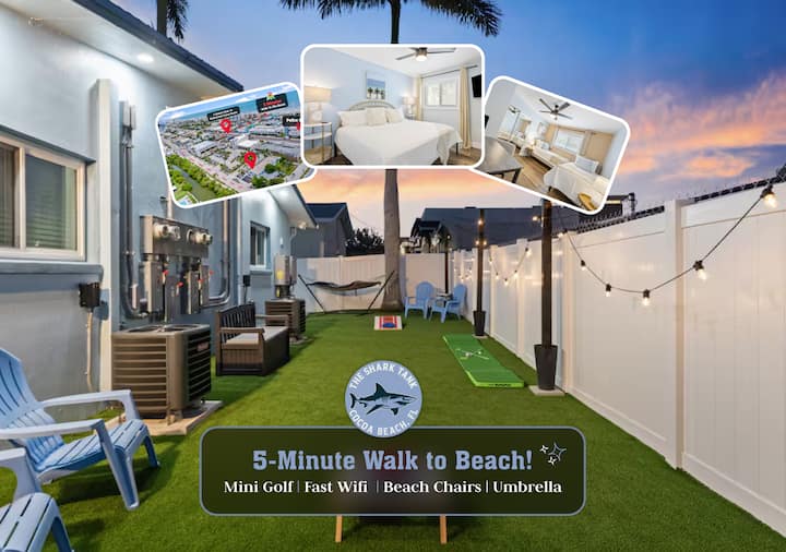 Shark Tank: Walk To Beach, Shops & Dt Cocoa Beach! - Cocoa Beach, FL