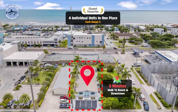 4 Units • 6 Per Unit • Walk To Beach, Bars & Shops - Cocoa Beach, FL