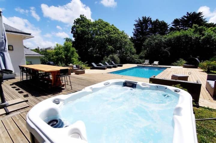 Villa Landéda Vue Mer, Spa Et Piscine Chauffée - Ploudalmézeau