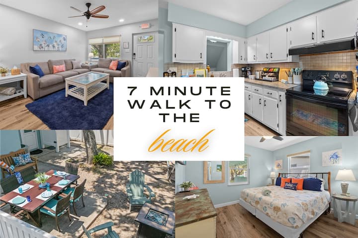 Walk 2 Beach • King Bed • Pet Friendly • Firepit - Cocoa Beach, FL