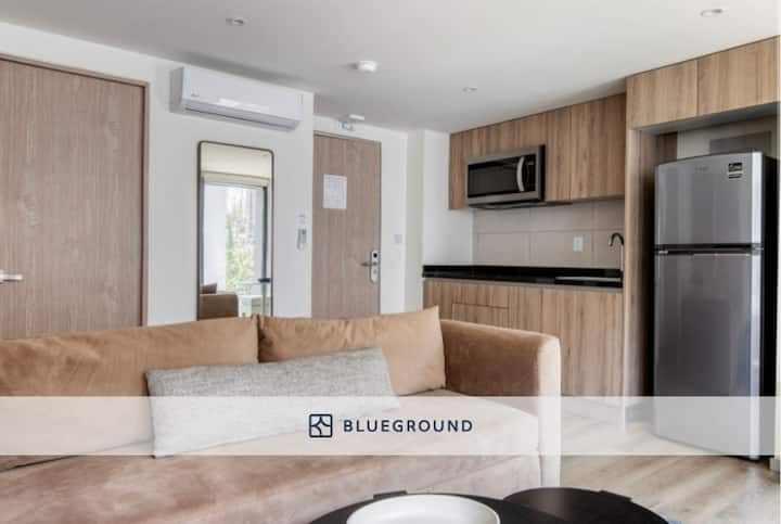Blueground | Amueblado 2 Recamaras, Security 24/7 - Mexico City