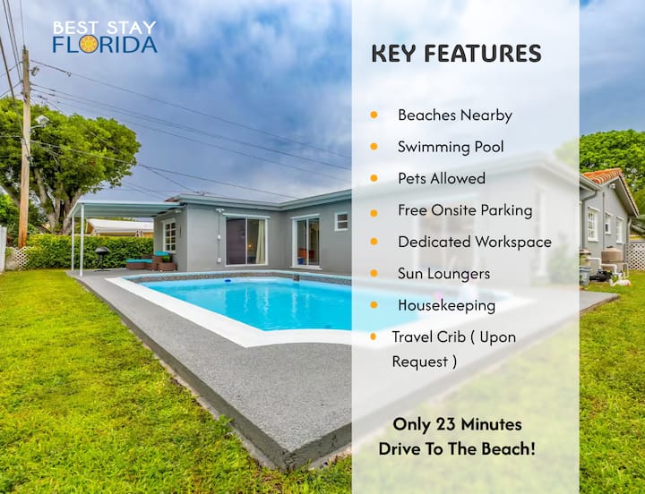 Margate Retreat | Pool | Near Beach | Bbq - Margate, FL