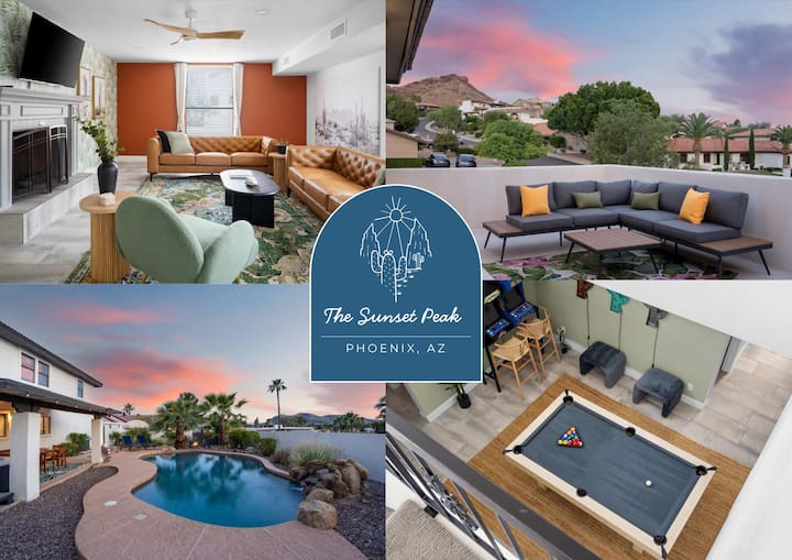 The Sunset Peak: Sleeps 18~heated Pool~ Hot Tub - Phoenix, AZ