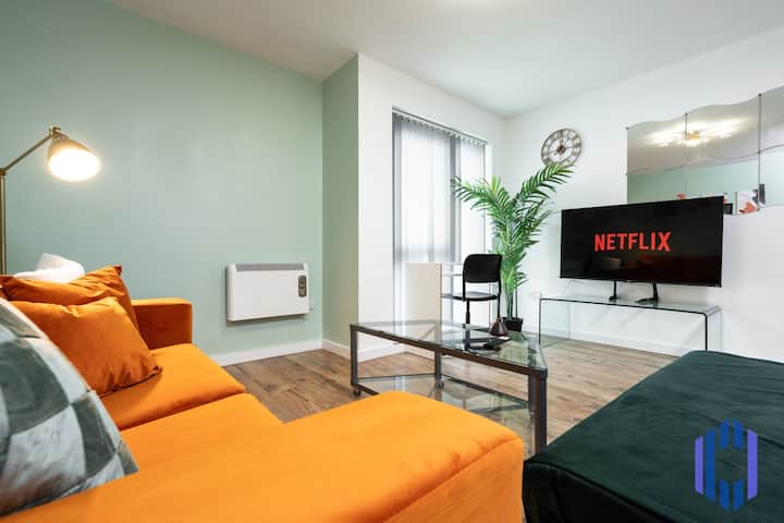 Free Parking - Immaculate 1bd Flat - Salford Quays - 샐퍼드
