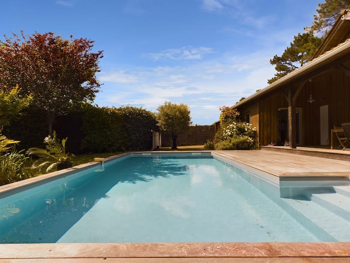 Lanton - Maison Au Calme Avec Piscine - 8 Pers - Audenge