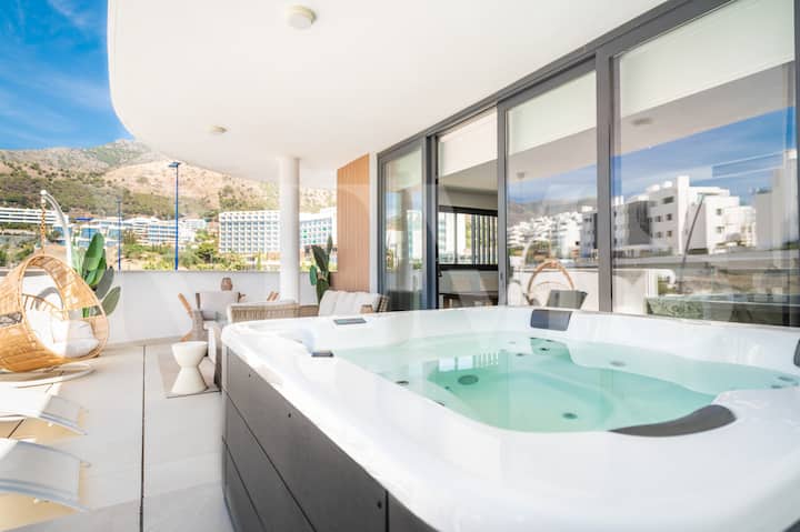 Appartement Avec Jacuzzi Et Piscine Privés By Rems - Fuengirola