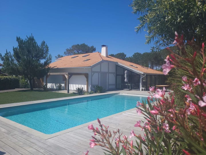 Biscarrosse Villa Avec Piscine à 300m Des Plages P - Biscarrosse