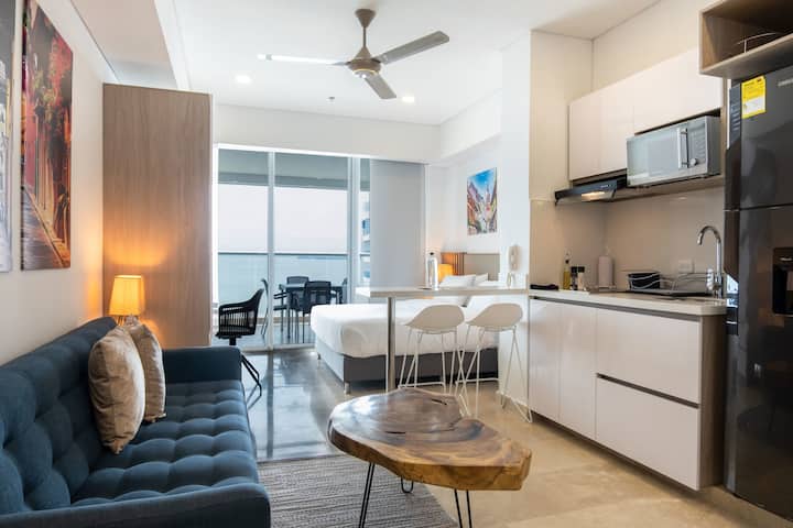 W* | Marvelous Oceanview Loft W/ Balcony In Crespo - Cartagena, Colombia