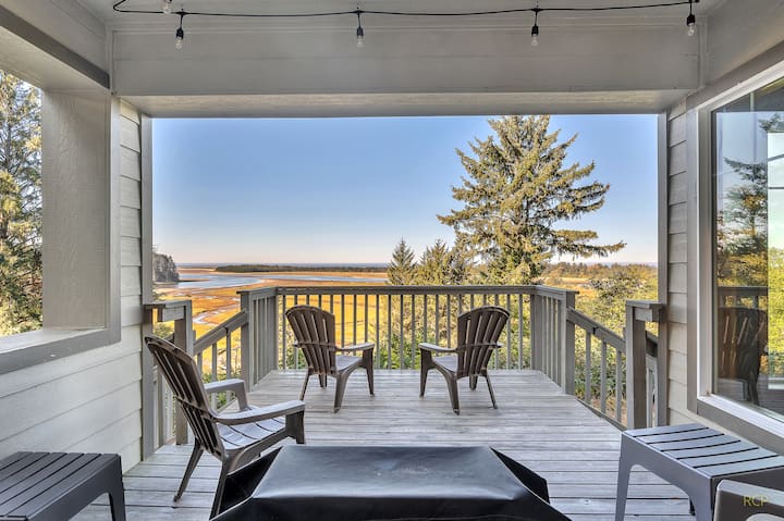 Panoramic View-close To Town-large Deck-haven Hill - Pacific City, OR