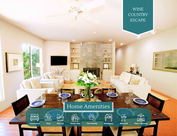 Wine Country Escape | Pool | Spa | Bocce | Dog Ok - B Cellars, Napa