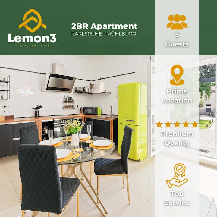 Lemon3: Garden, Gym & Great Kitchen - Karlsruhe
