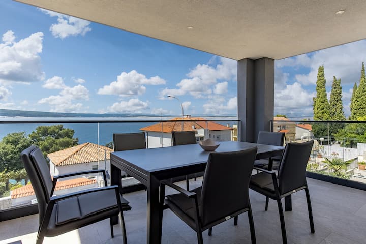 Pool Apartment Sunset With Sea View - Crikvenica