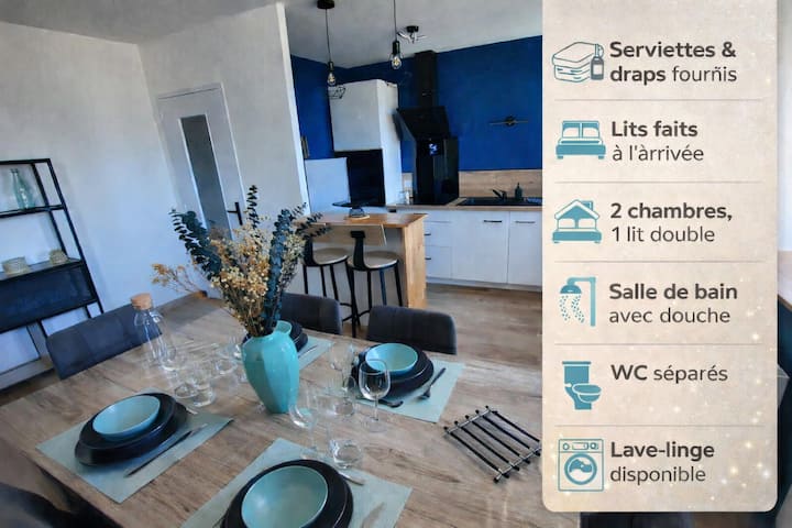 Appart 2 Chambres Lits Doubles - Plage Port - Saint-Léonard