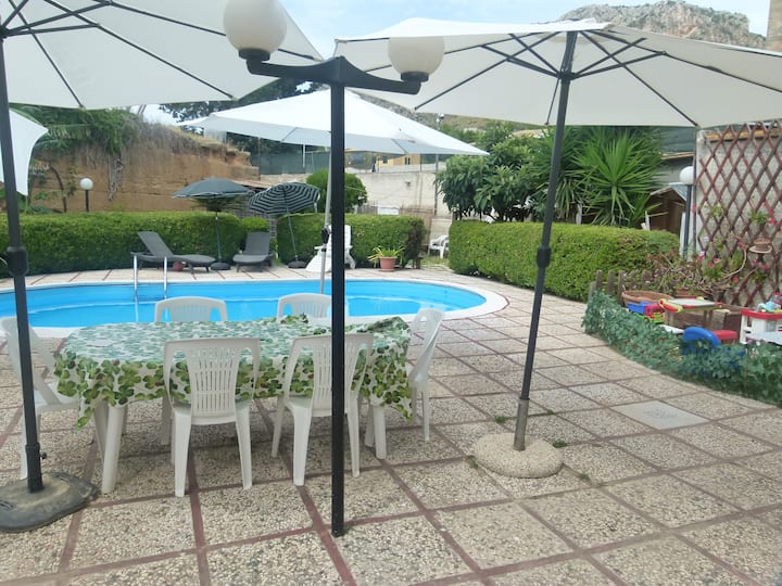 Villa Aurora - Appartamento In Villa Con Piscina - Santa Flavia
