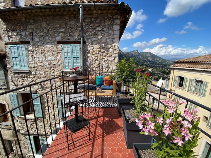 La Sanverine Bel Appartement Rénové Avec Terrasse - Tourrettes-sur-Loup