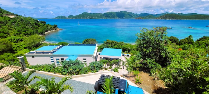 New Beachfront Villa-pool, Solar & Battery Backup - U.S. Virgin Islands
