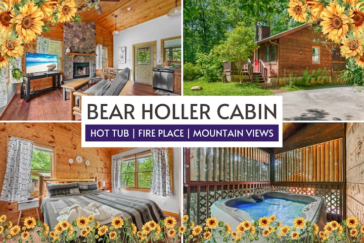 Mountain Views | Hot Tub | King Bed | Fireplace - Tennessee